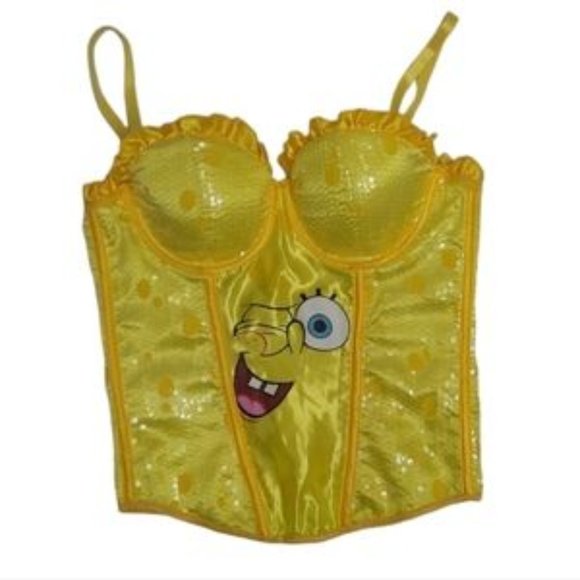 Nickelodeon | Tops | Nwt Spongebob Squarepants Corsetbustier Top Slight ...